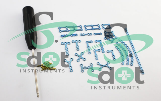 Maxillofacial CMF Mini Plate Reconstruction Plates & Screws Titanium 2 ...