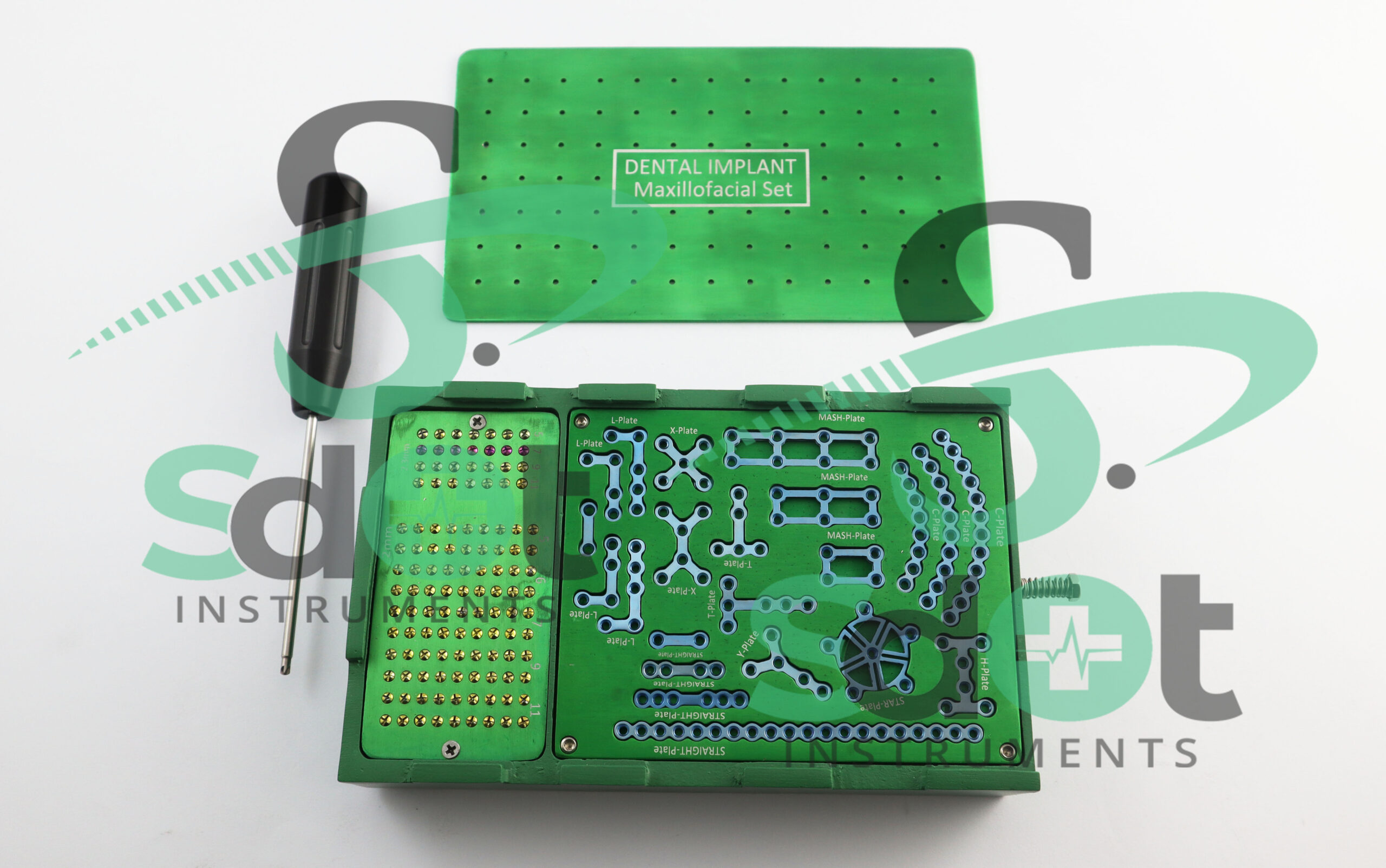 Maxillofacial CMF Mini Plate Reconstruction Plates & Screws Titanium 2 ...